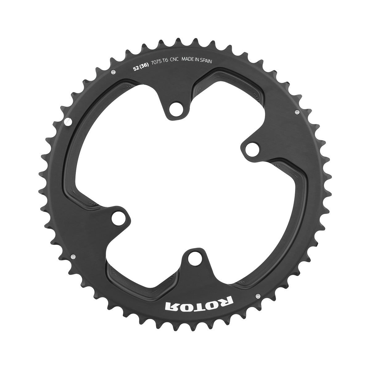 Buy Rotor NOQ 4 Bolt 110 BCD Outer Round Chainring - Black | Cyclop.in
